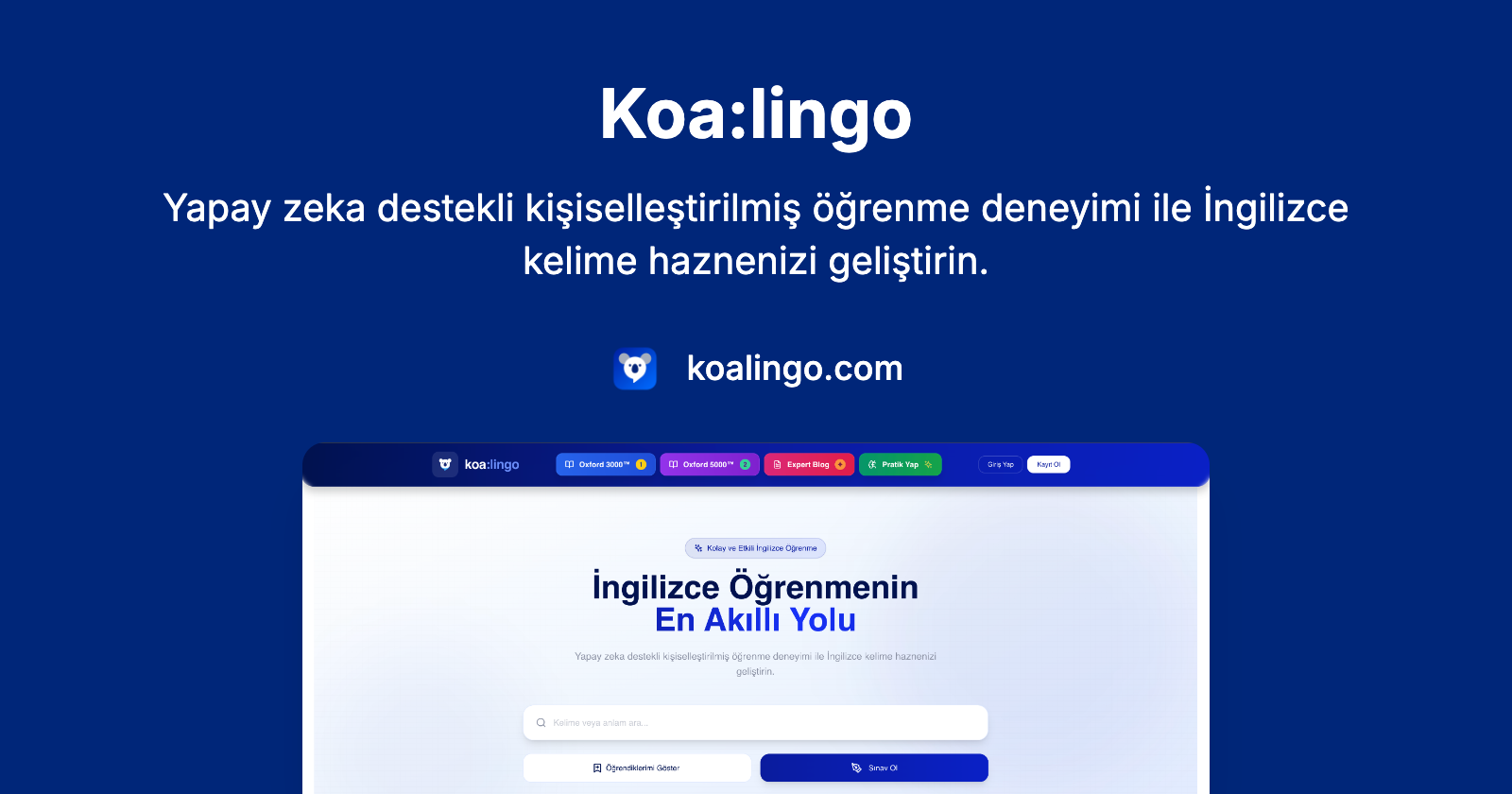 koa:lingo - İngilizce Öğrenmenin En Akıllı Yolu